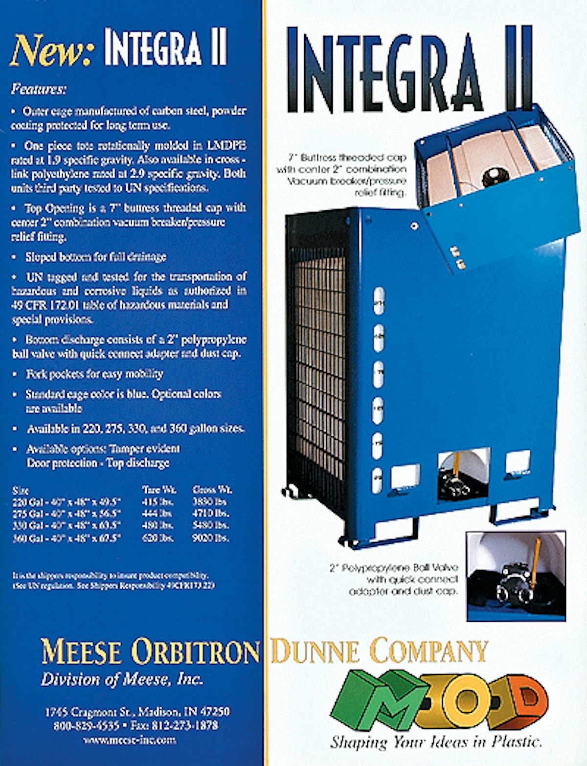 Meese Orbitron Dunne Co.: Bulk hazmat container From: Meese Orbitron ...