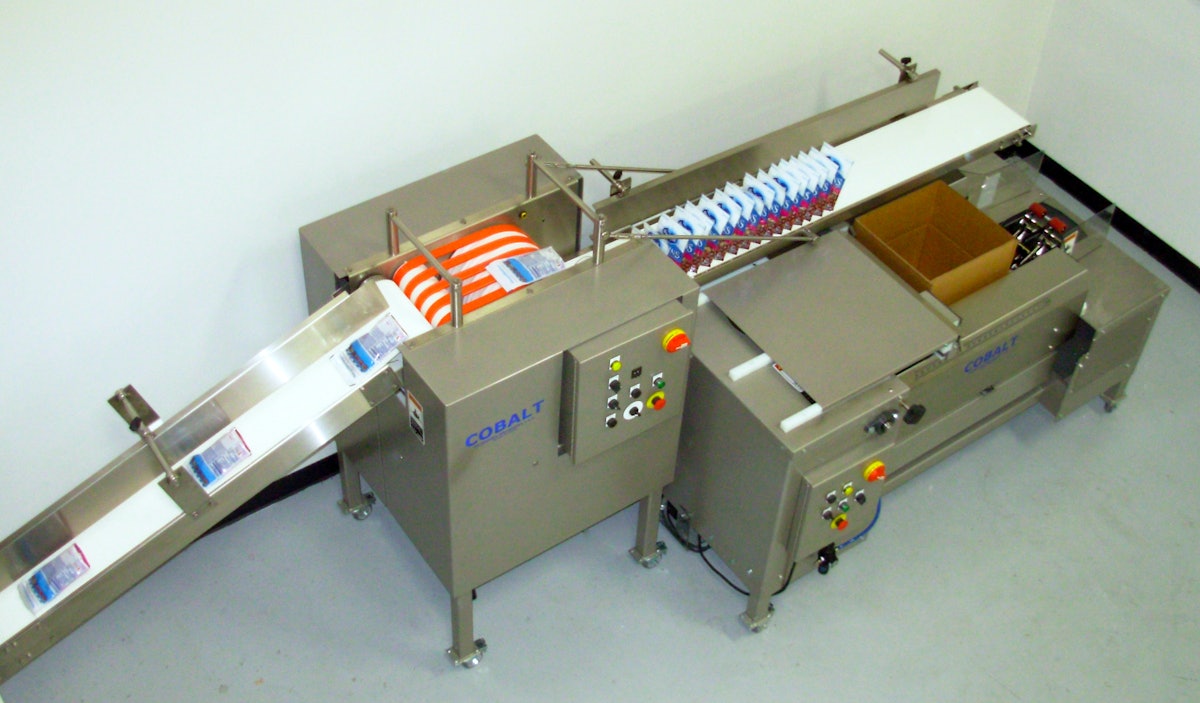 Cobalt Packaging Machinery, L.L.C.: Collator/case packer for stand-up ...