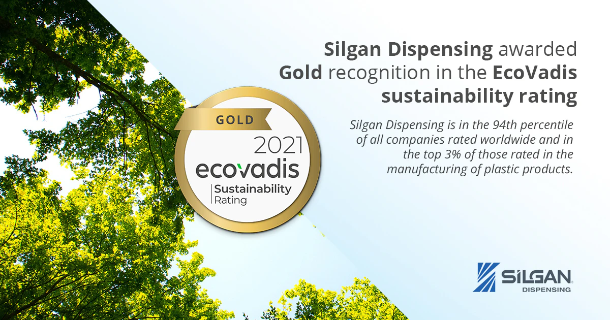 Silgan Dispensing Receives Gold Sustainability Rating | Packaging World