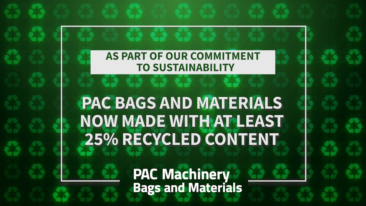 Pac Machinery Bags and Materials Announces New Sustainability Commitment | Packaging World