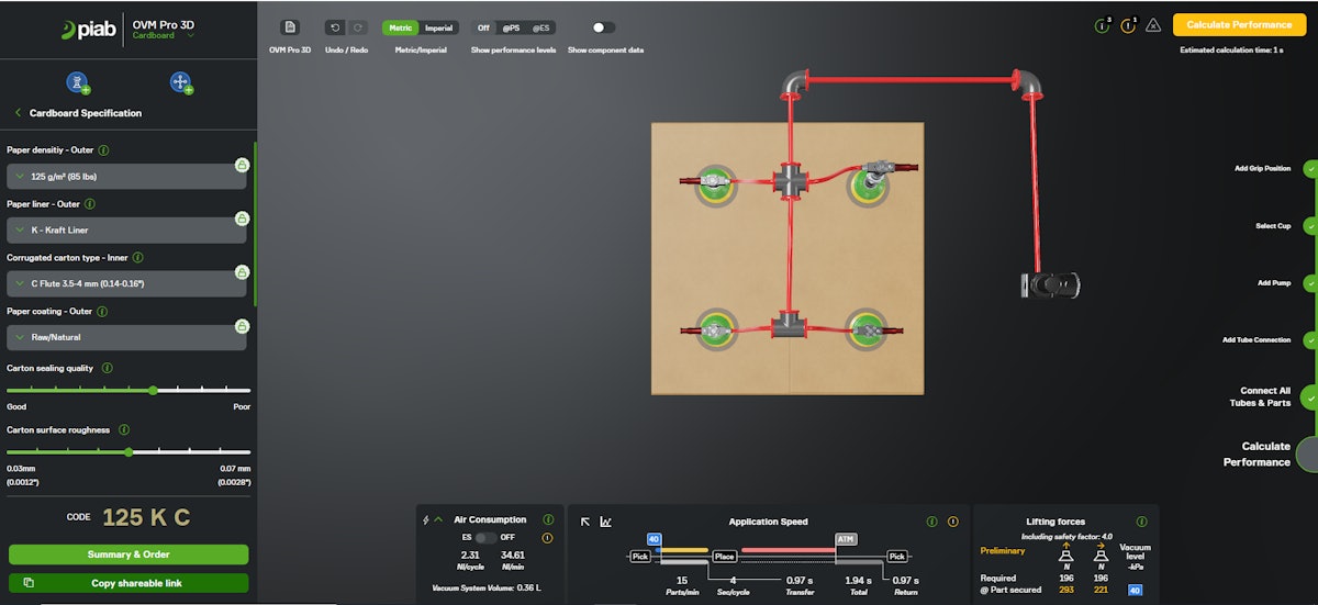 Online Tool for Vacuum Systems From: Piab Group | Packaging World