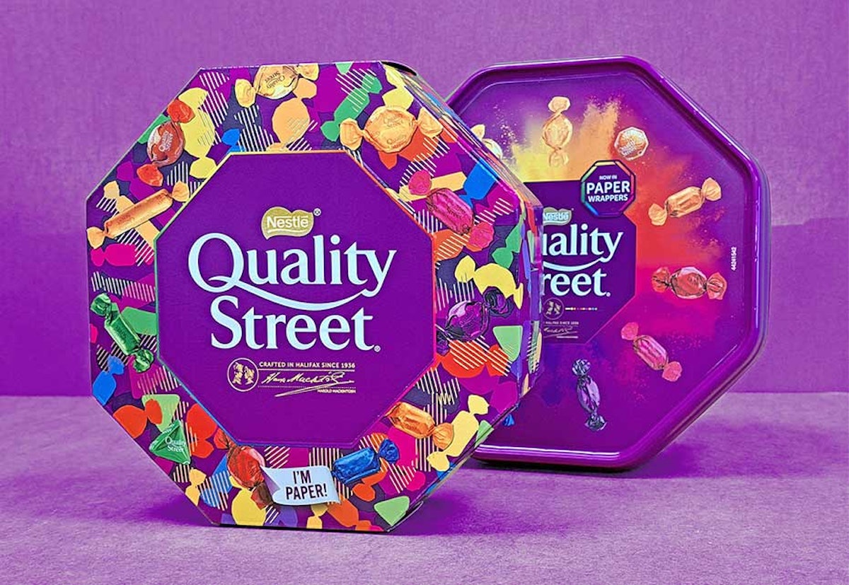 Nestle and Smurfit Westrock Design Paper Tub for Quality Street Packaging World